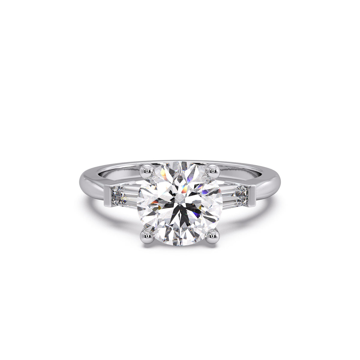 Classic Tapered Trilogy Engagement Ring – Fey & CO.
